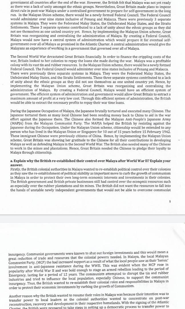 O Level Pure History Notes. A1 History, Hobbies & Toys, Books ...