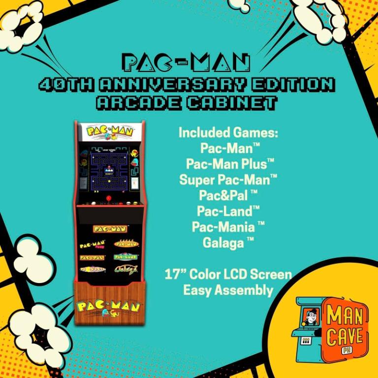 PacMan 40th Anniversary Edition Arcade Cabinet, Hobbies & Toys, Toys ...