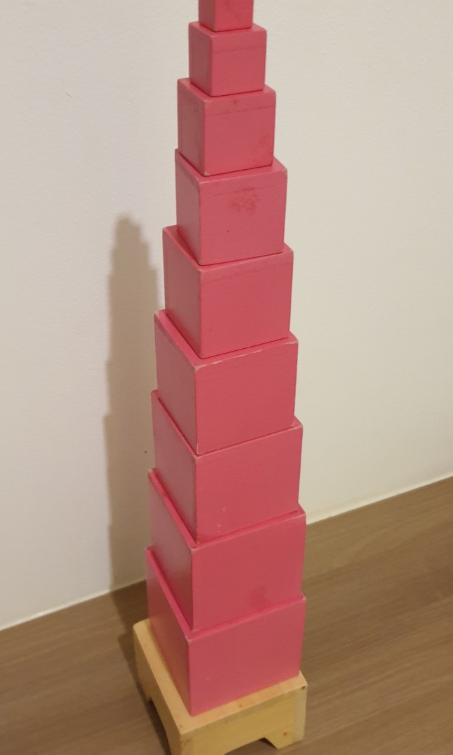 Pink Tower Montessori Apparatus, Bayi & Anak, Mainan & Baby Walker di ...