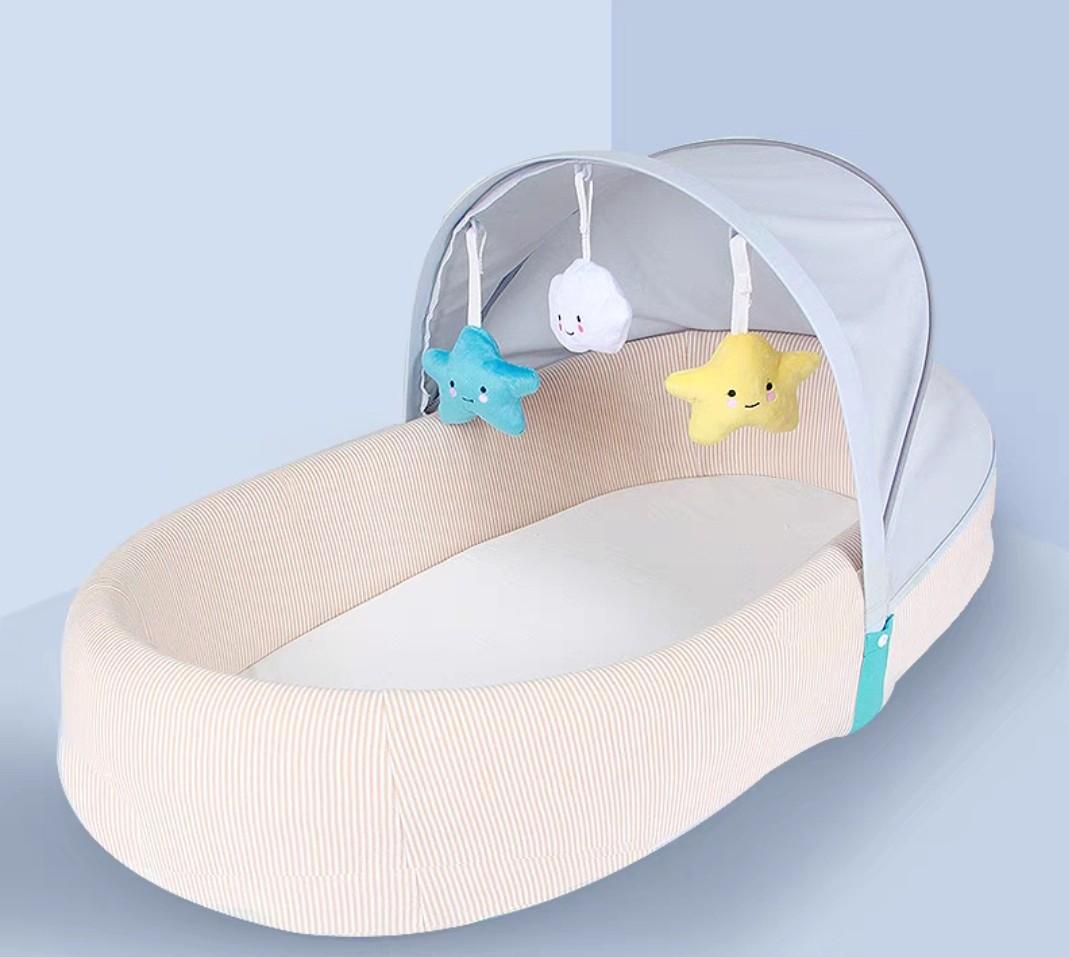 Portable co-sleeper with canopy and mosquito net, Babies & Kids, Baby ...