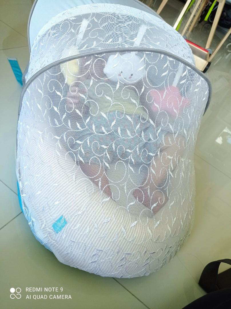 Portable co-sleeper with canopy and mosquito net, Babies & Kids, Baby ...