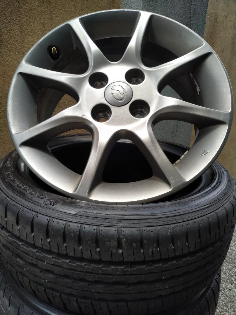 Rim 15 alza grey siap tayar kcar pnp kelisa viva kenari, Auto ...