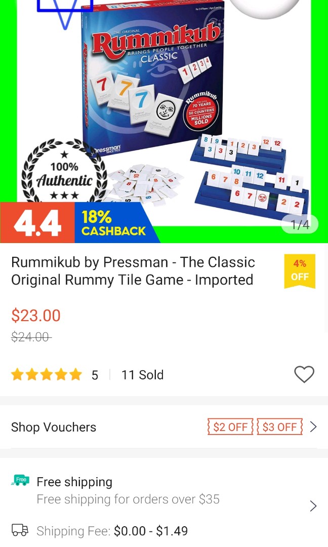 Rummikub rummy digital card board game family party, Hobbies & Toys ...
