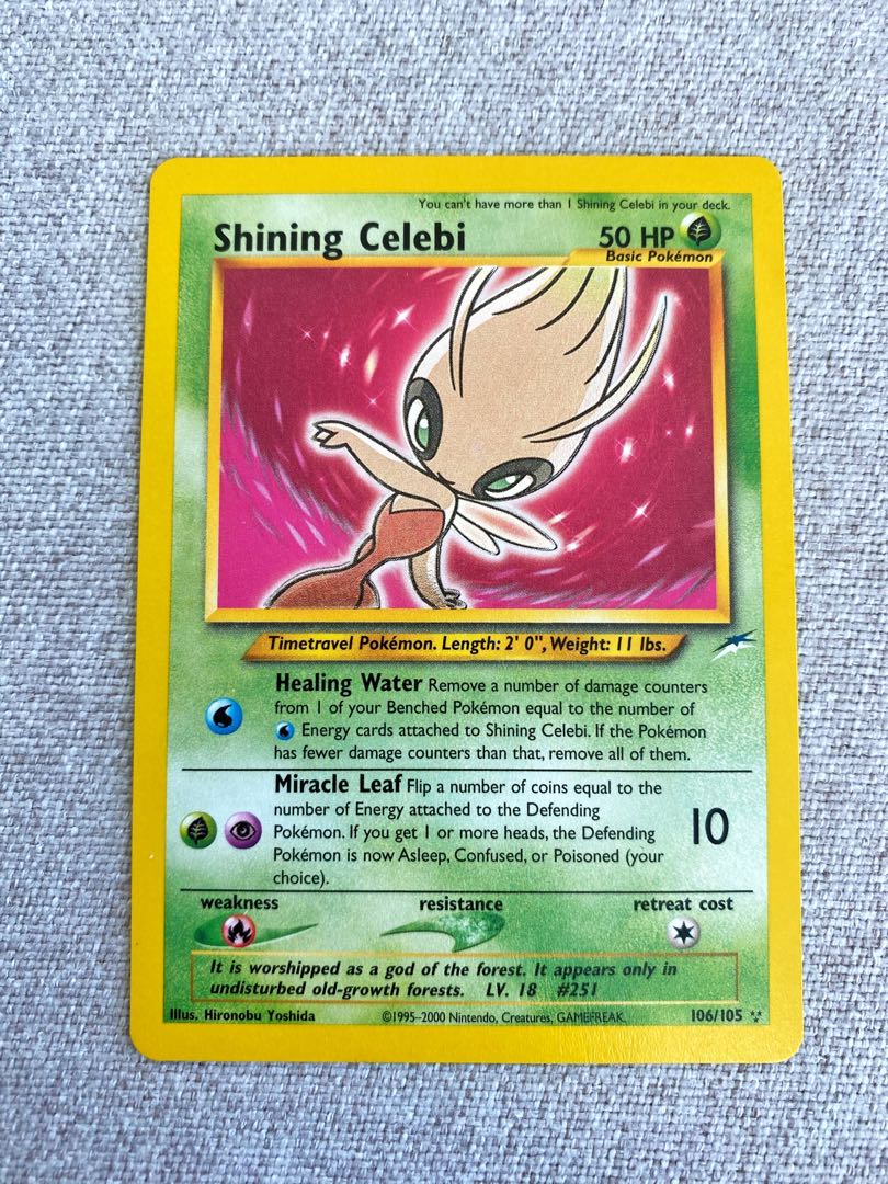 Shining Celebi Neo Destiny MINT, Hobbies & Toys, Toys & Games on Carousell