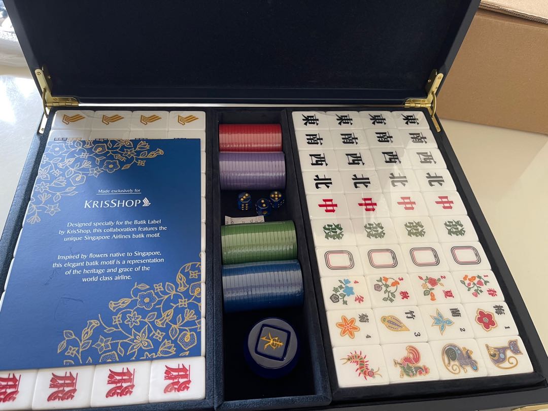 Singapore SQ Mahjong set, Toys & Games, Board Games & Cards on Carousell