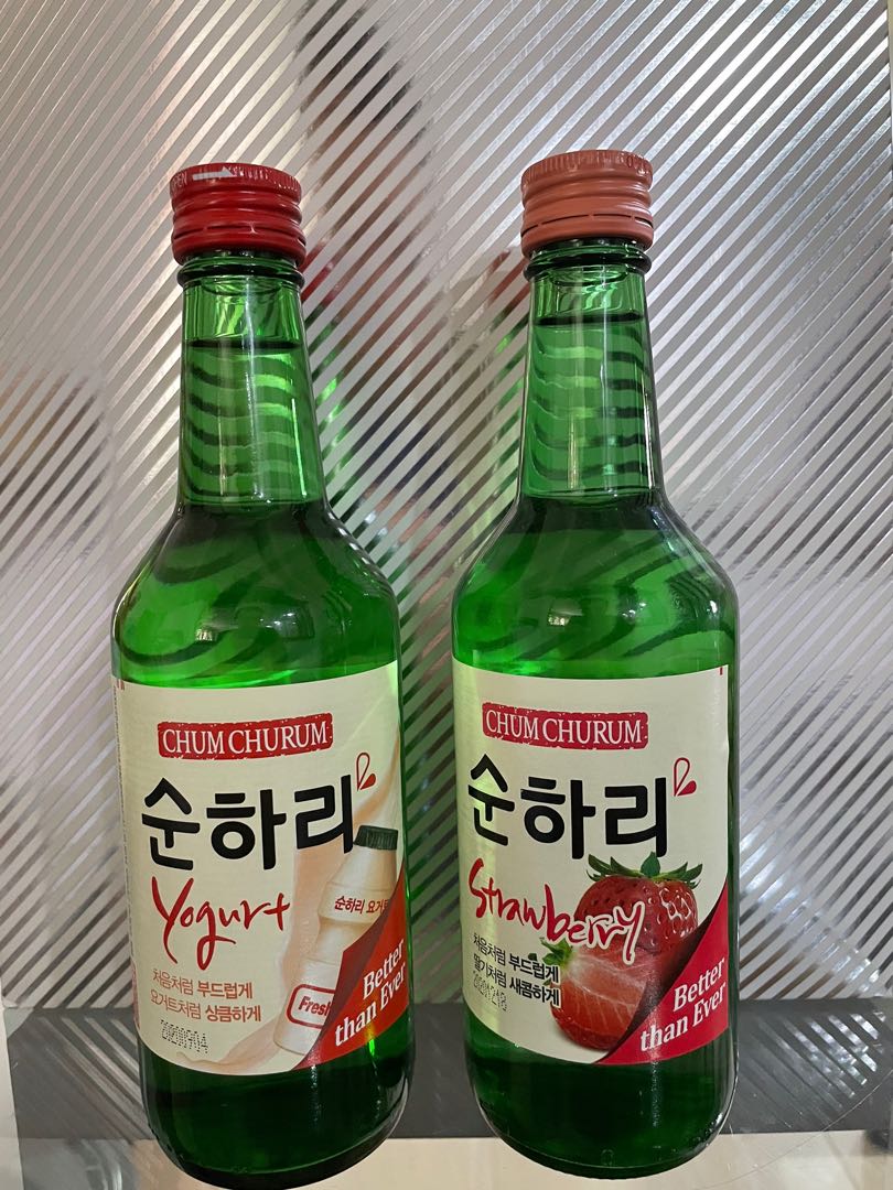Soju - Strawberry & Yogurt, Food & Drinks, Alcoholic Beverages on Carousell