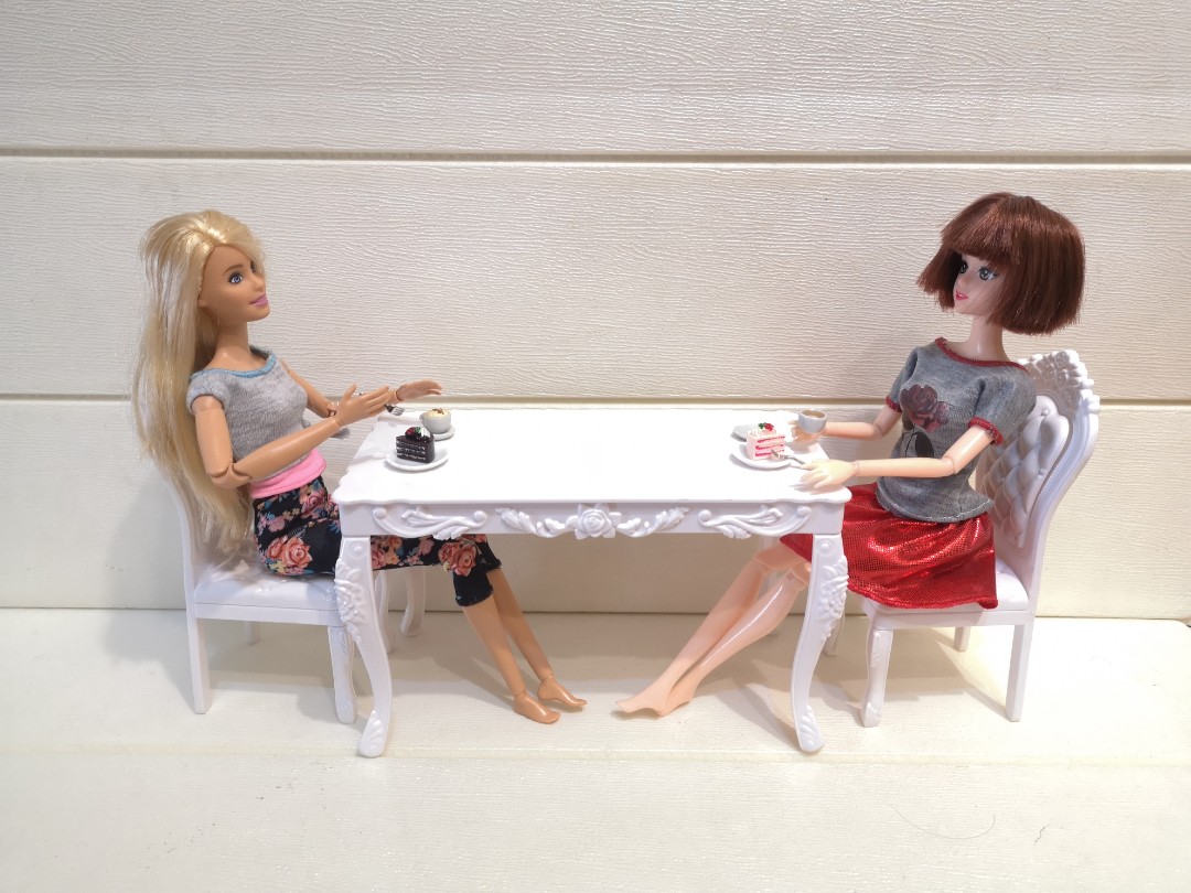 Table for Barbie size 30cm, Hobbies & Toys, Toys & Games on Carousell