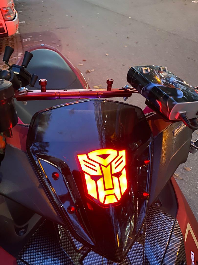 Transformers Led Visor For Aerox 155, Motorcycles, Motorcycle ...