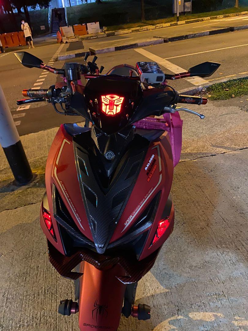 Transformers Led Visor For Aerox 155, Motorcycles, Motorcycle ...