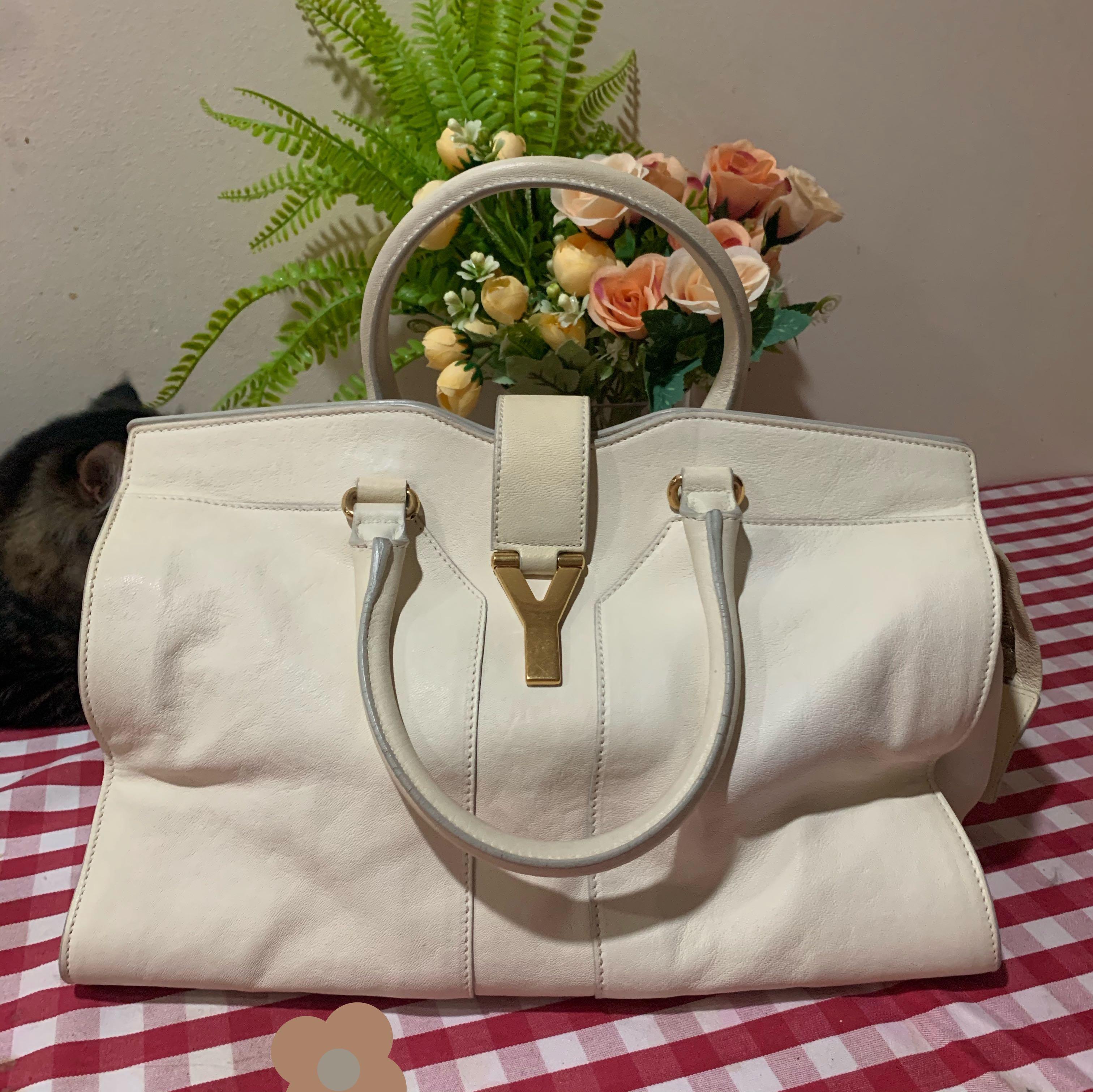 YSL Saint Laurent Classic Small Y Cabas Bag Nude Powder, 58% OFF