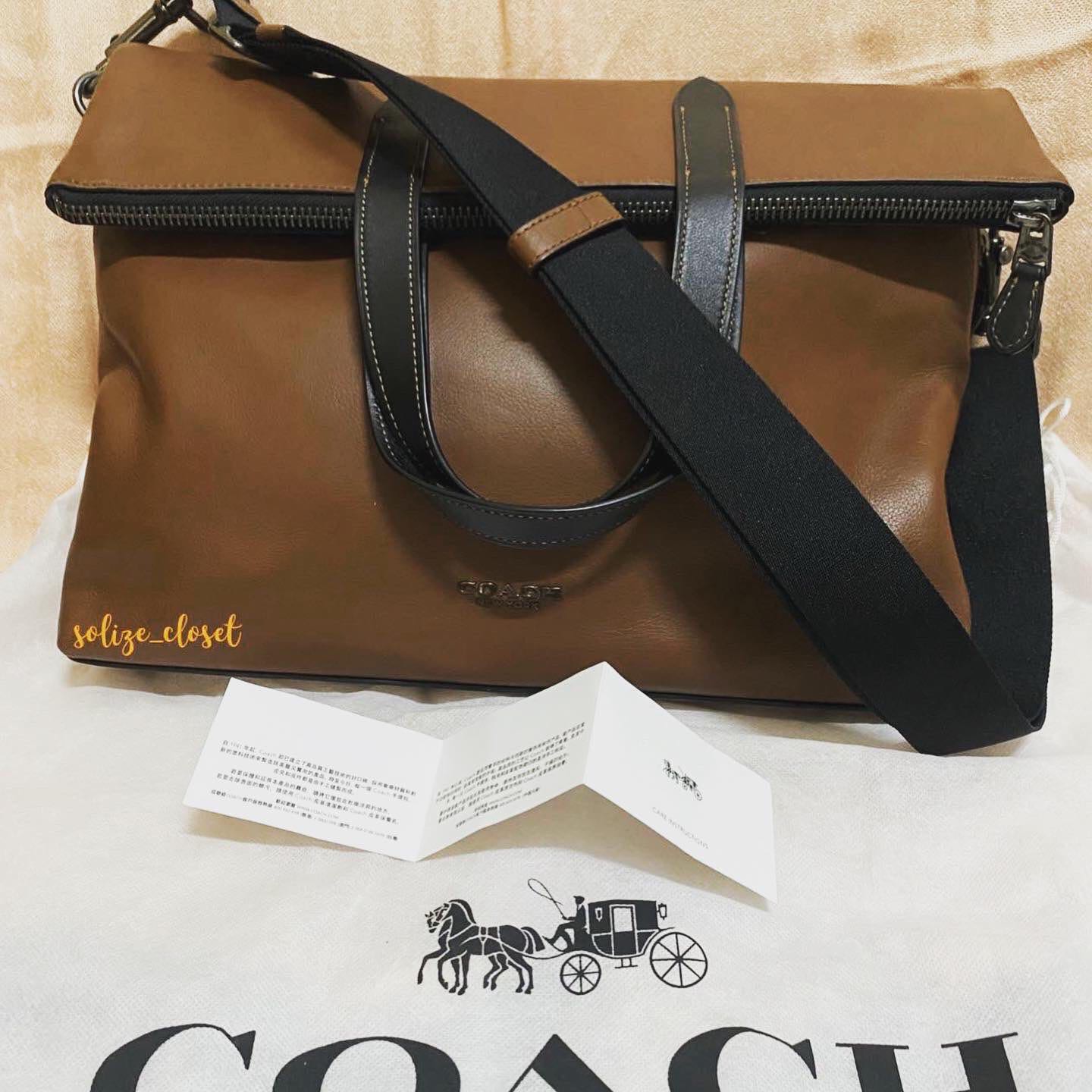 Coach Thompson Foldover Tote Bag, Luxury, Bags & Wallets on Carousell