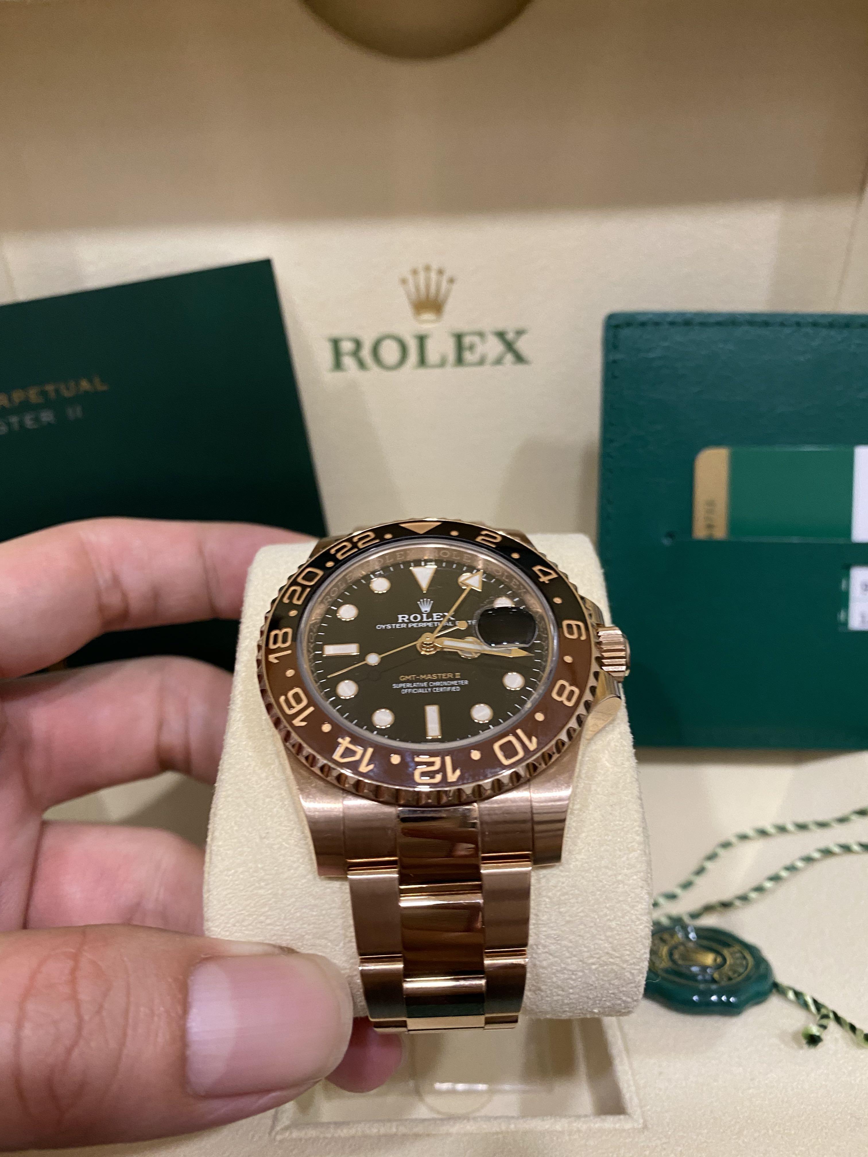 GMT master 2 full rose gold, Luxury, Watches on Carousell