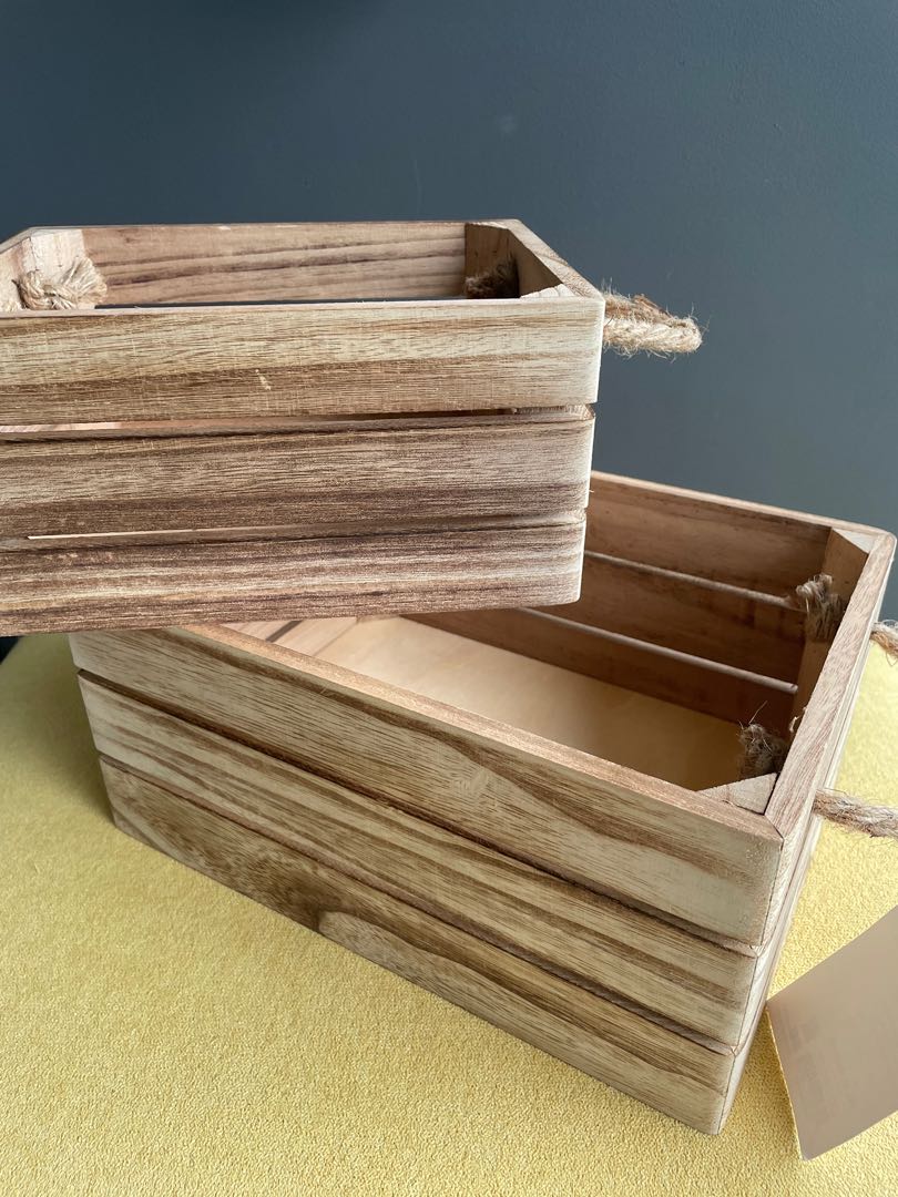 HOOGA wooden crates, Furniture & Home Living, Home Improvement ...