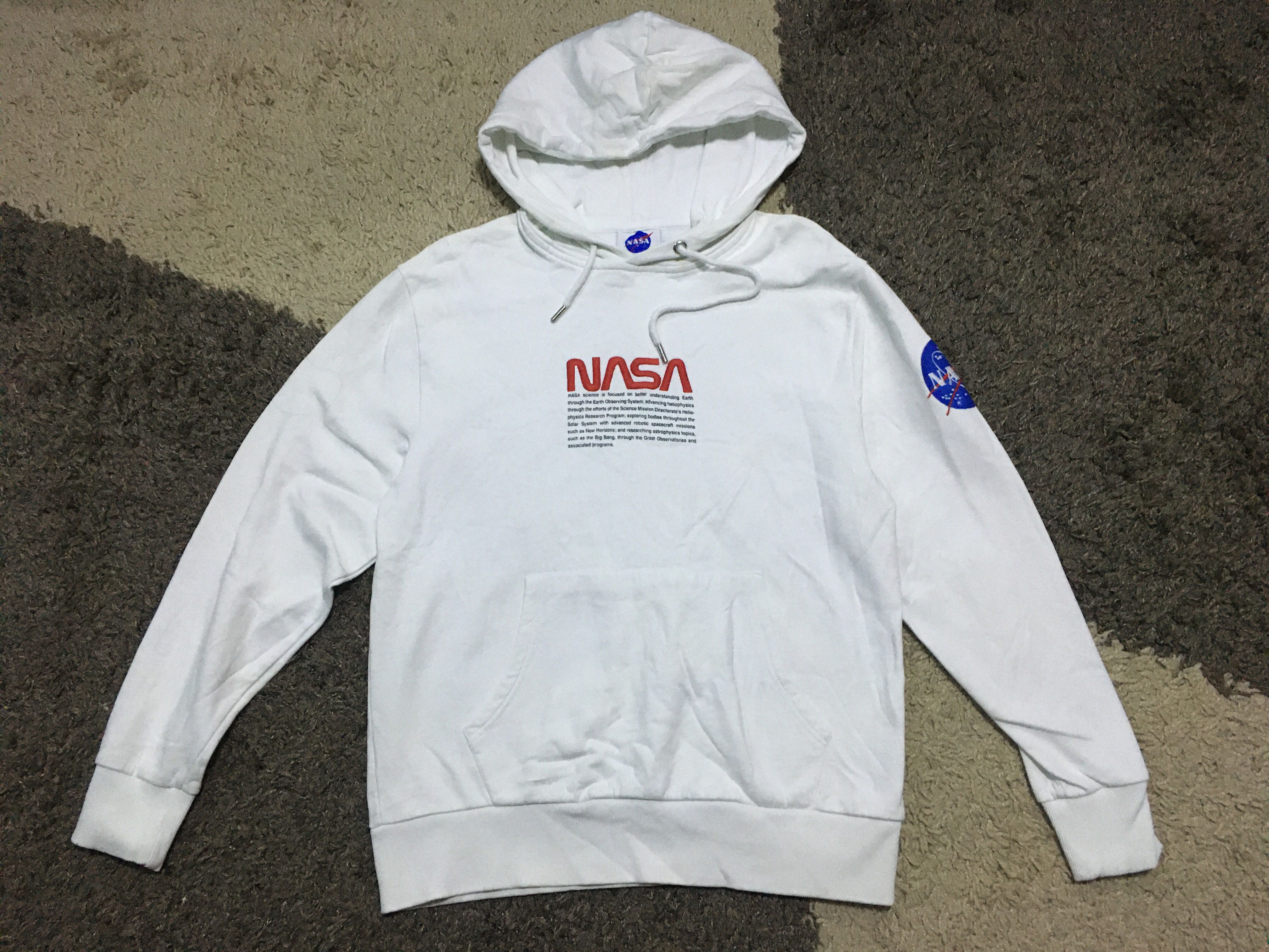 NASA EMBROIDERED NAME &LOGO HOODIE JACKET (small), Men's Fashion, Coats ...