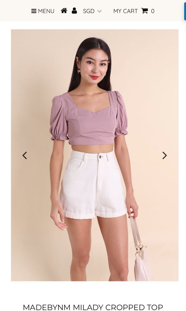 Neonmello Milady Blush crop top, Women's Fashion, Tops, Sleeveless on ...