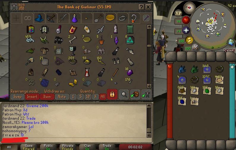 OSRS Old school runescape Main Account (Max melee combat), Video Gaming ...