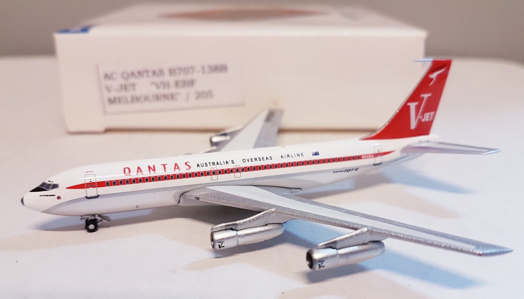 Qantas B707 V-Jet, Hobbies & Toys, Memorabilia & Collectibles, Vintage ...
