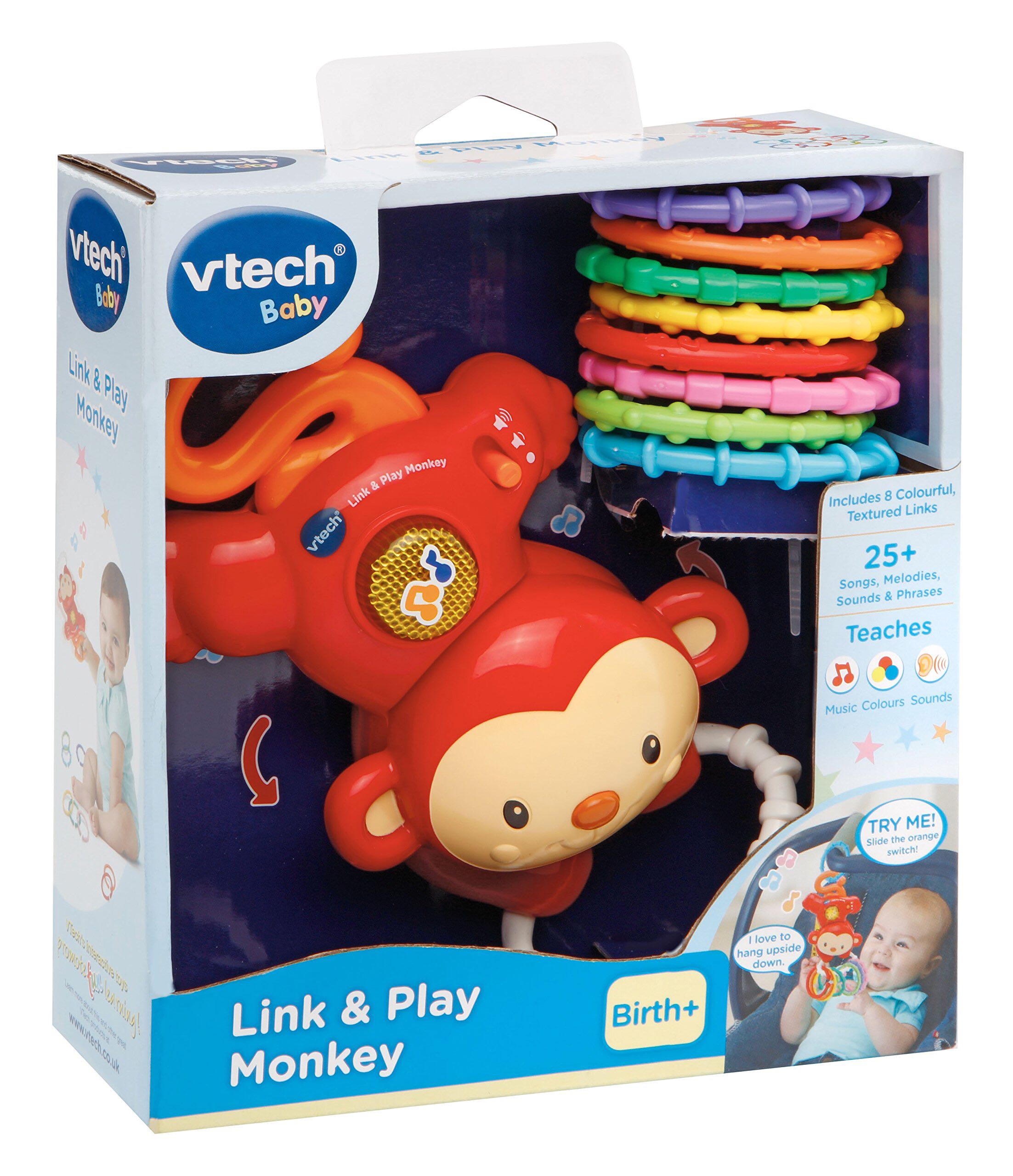 VTECH Baby Link and Play Monkey Toy for cot car seat, Babies & Kids ...