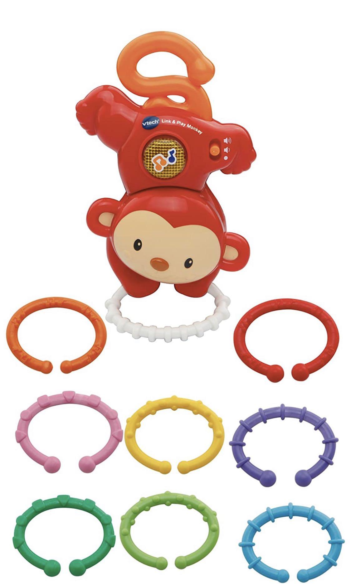 VTECH Baby Link and Play Monkey Toy for cot car seat, Babies & Kids ...