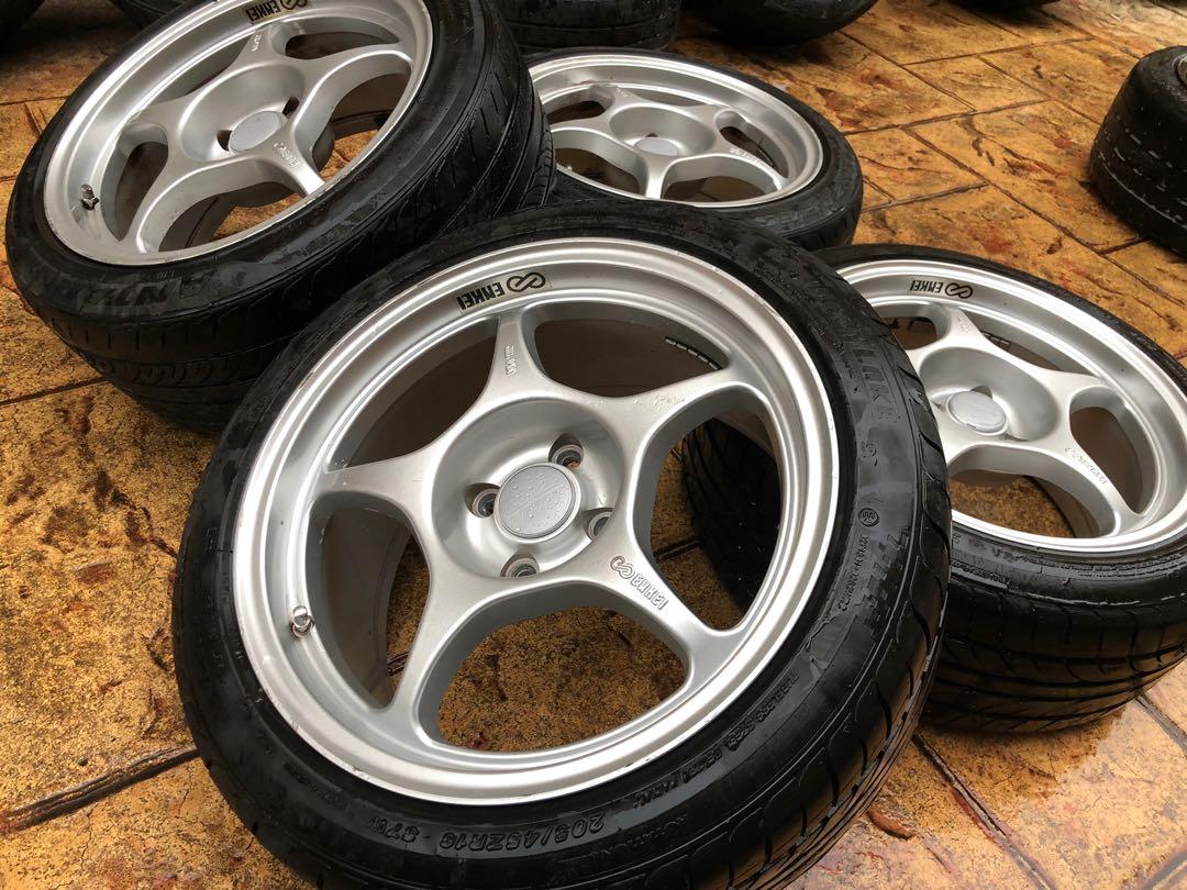 Rim Enkei RPO1 16 8JJ PCD100, Auto Accessories on Carousell