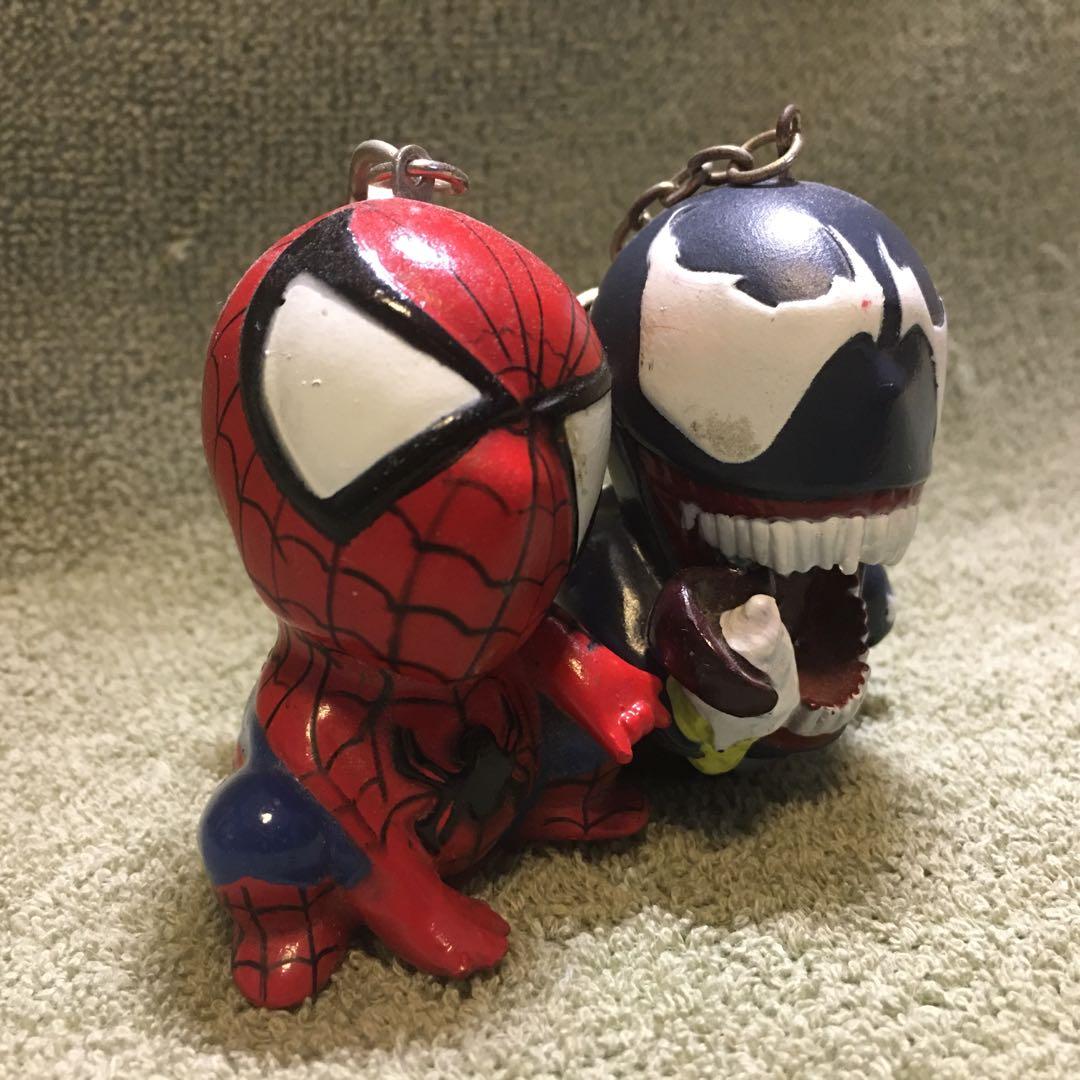 Spiderman and Venom figurine keychain, Hobbies & Toys, Toys & Games on ...