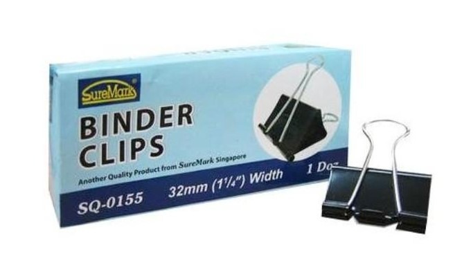 SureMark 32mm Binder Clips, Books & Stationery, Stationery on Carousell