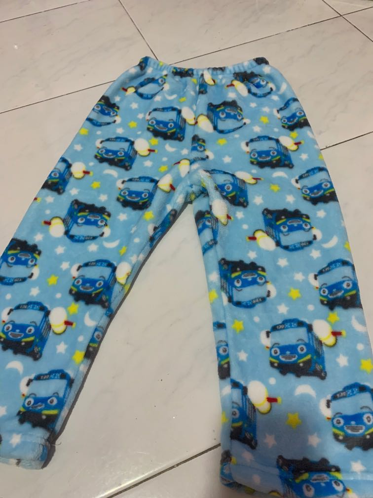 Tayo Bus Blue Sleeping Pants (Bought in Japan), Babies & Kids, Babies ...
