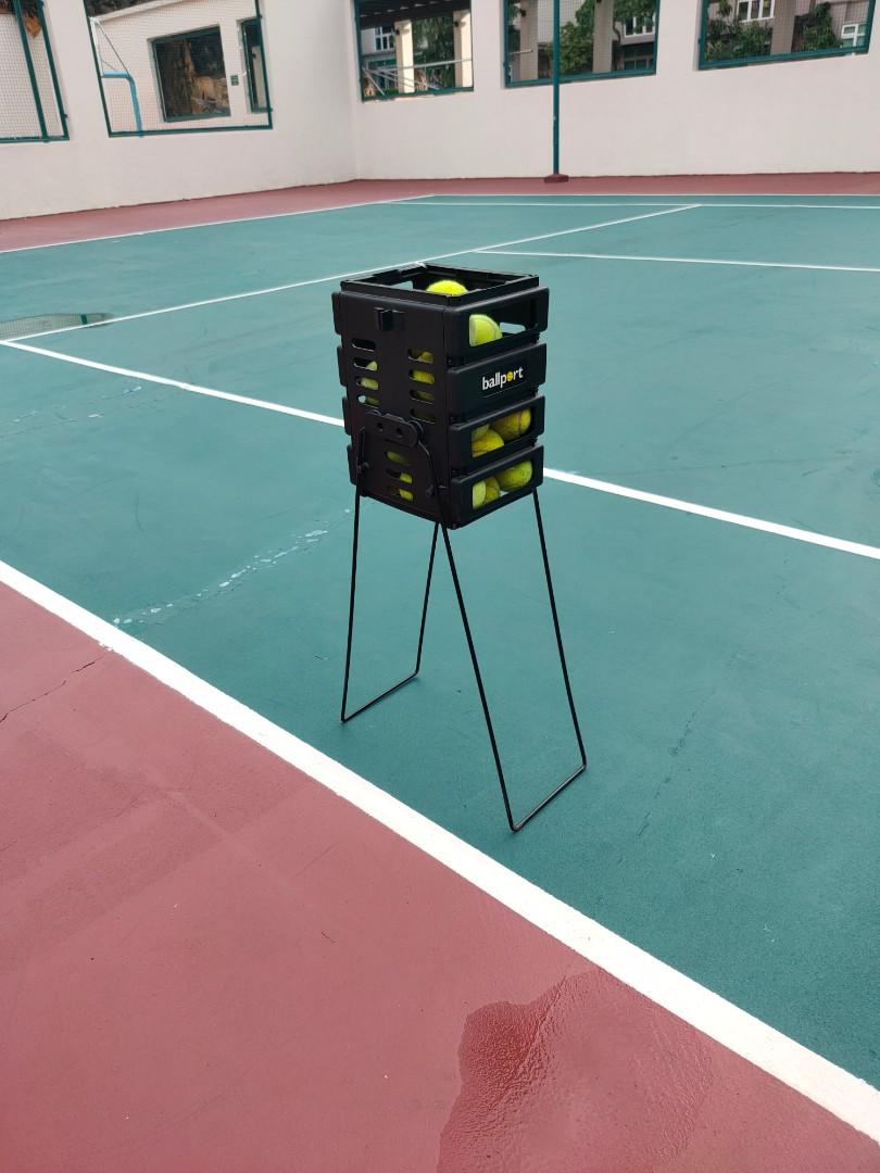 Tennis ball basket with balls, Sports Equipment, Sports & Games, Racket ...