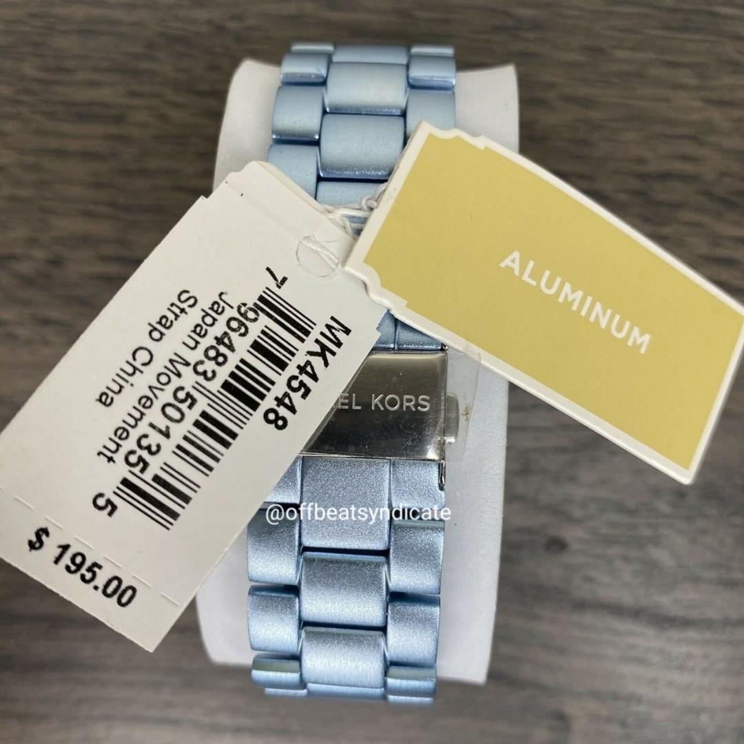 100% Original Michael Kors Slim Runway Aluminium Ladies' Watch MK4548 ...