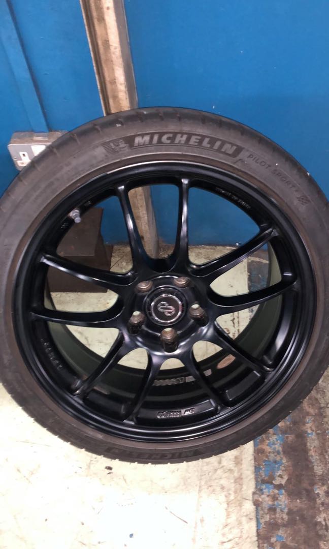 Made in Japan Enkei 18 inches Rims with Tyres! , Car Accessories, Tyres ...