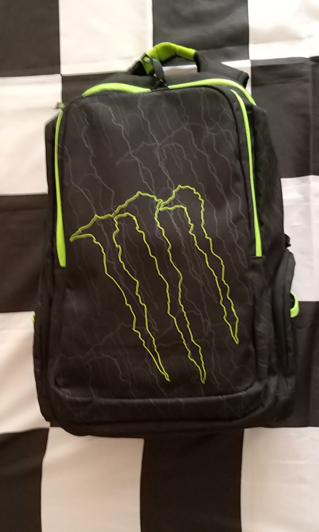 Authentic monster energy back pack, Motorcycles, Motorcycle Accessories ...