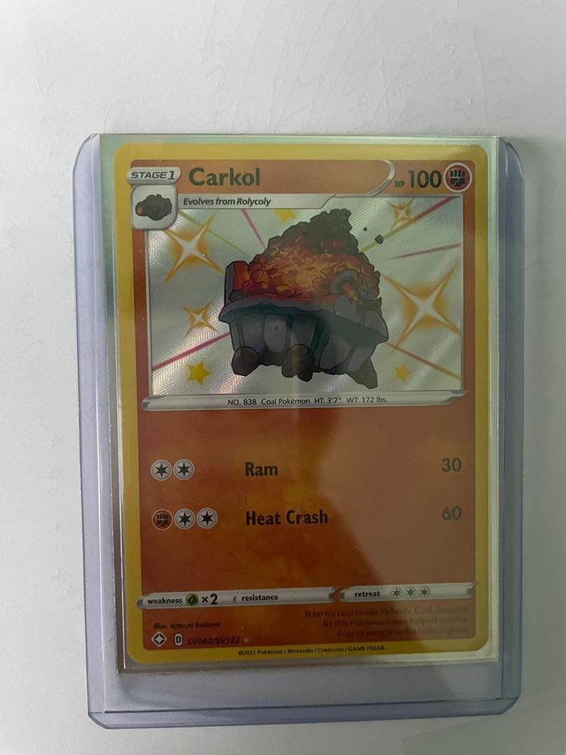 Baby Shiny Pokemon Carkol, Hobbies & Toys, Toys & Games on Carousell