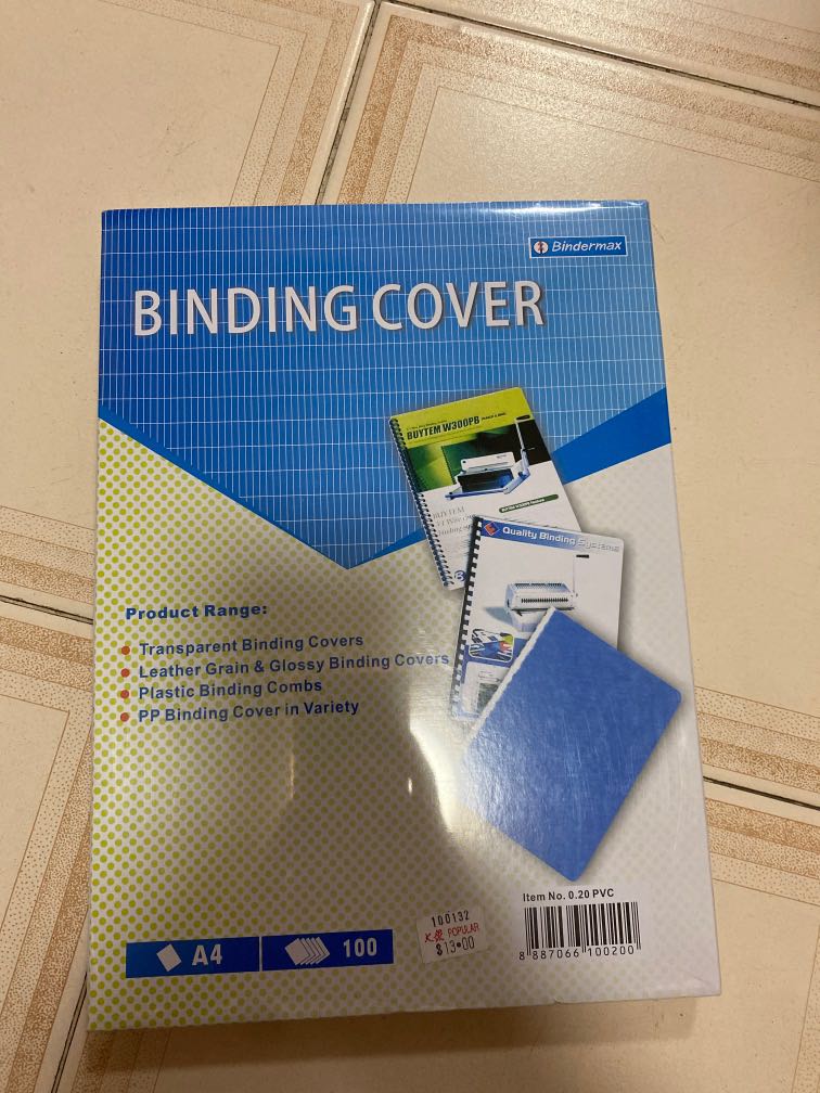Binding cover, Hobbies & Toys, Stationery & Craft, Craft Supplies ...