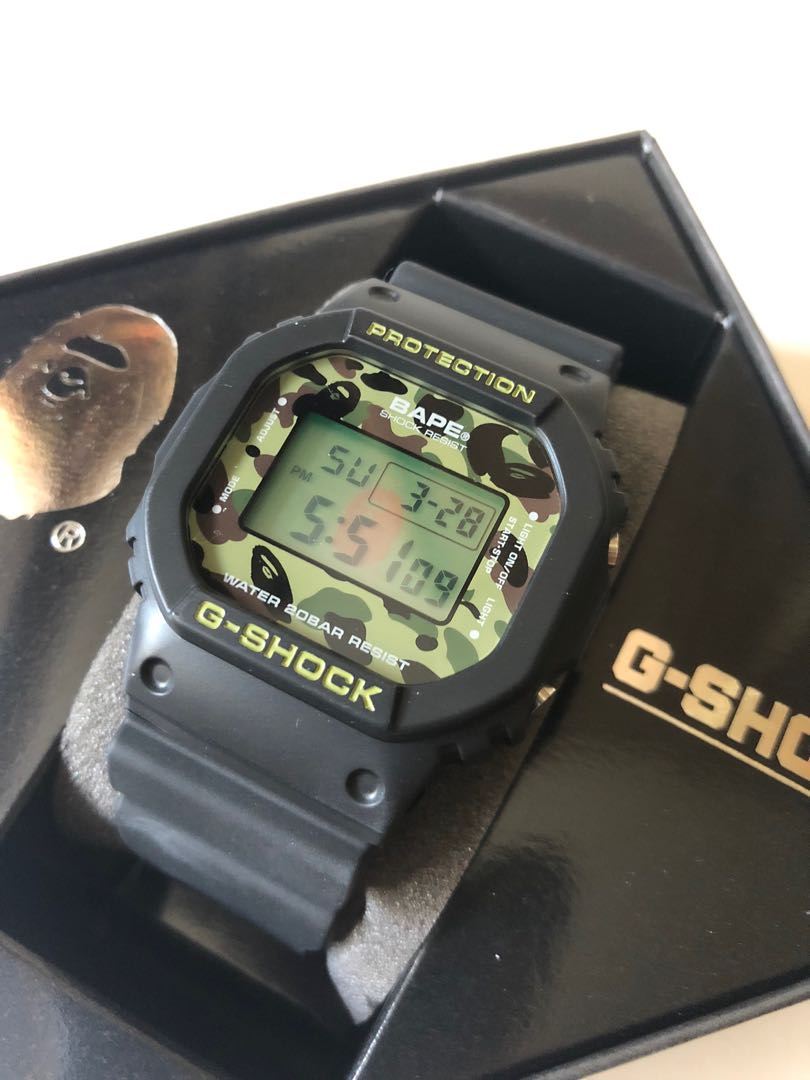 BNIB Casio G-Shock Limited Edition Bathing Ape BAPE Watch DW5600 ...