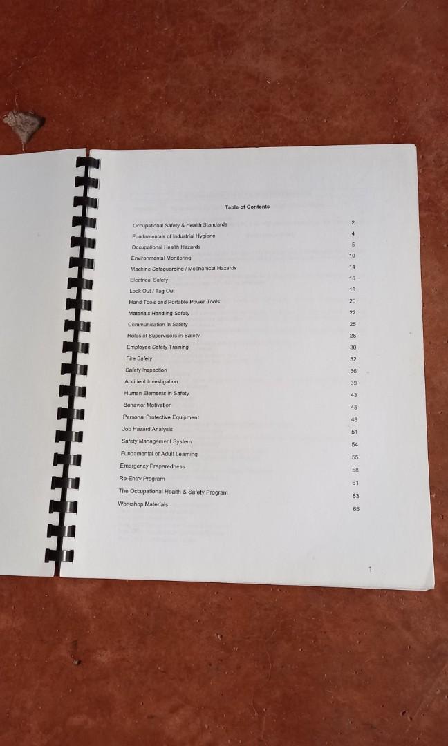 BOSH (Basic Occupational Safety & Health Training Manual, Hobbies ...