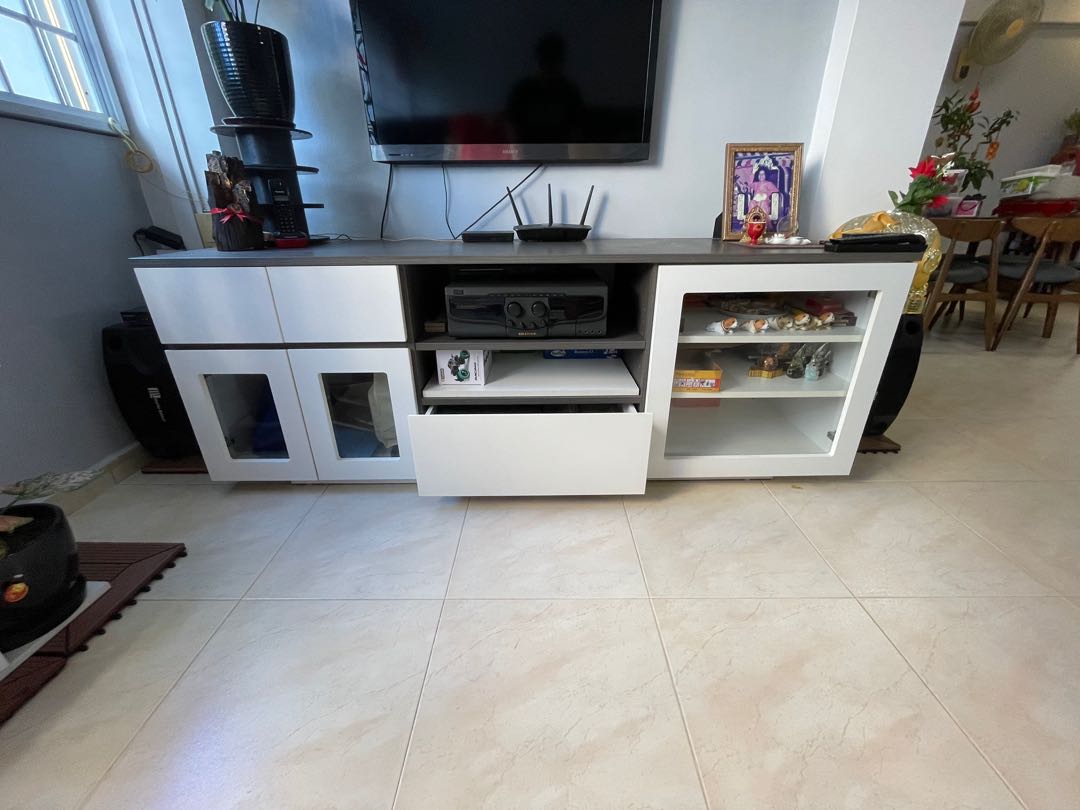 Custom made TV Console/cabinet, Furniture & Home Living, Furniture, TV ...