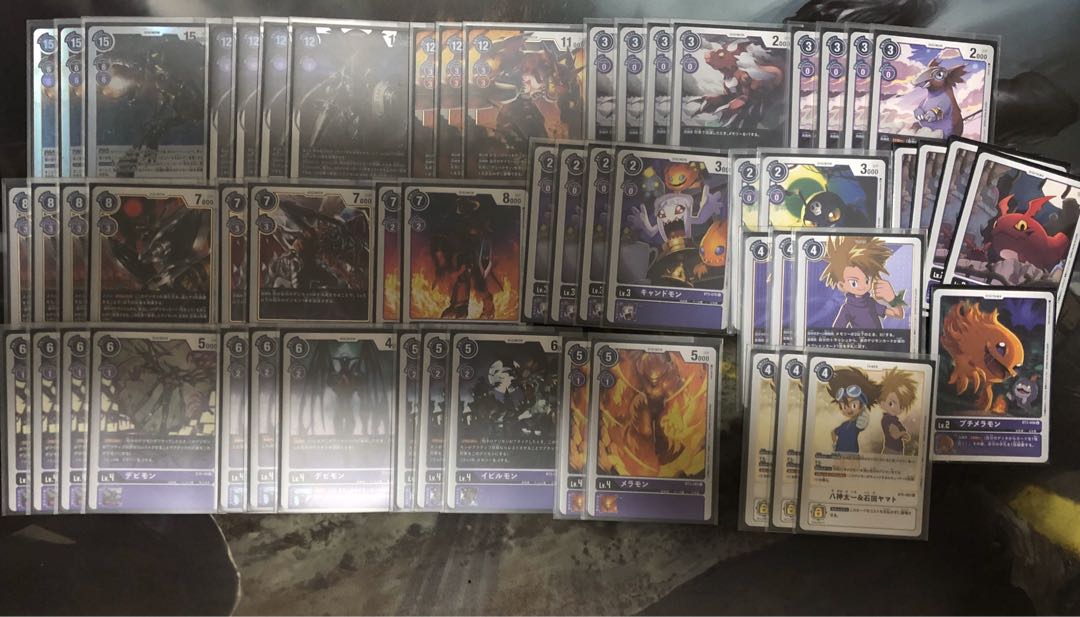 Digimon purple deck + spares, Hobbies & Toys, Toys & Games on Carousell