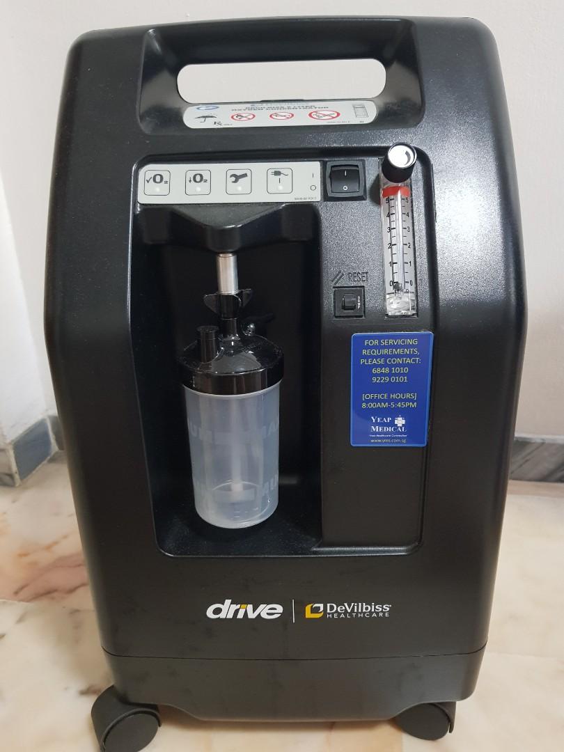 Drive Devilbiss 5 Liter Oxygen Concentrator, Health & Nutrition, Health ...