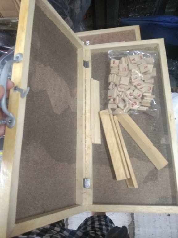 Foldable Wooden Scrabble Set, Hobbies & Toys, Toys & Games on Carousell