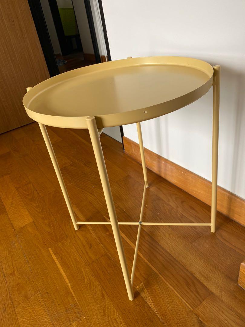 Ikea Round Metal Side Table, Furniture & Home Living, Furniture, Tables ...