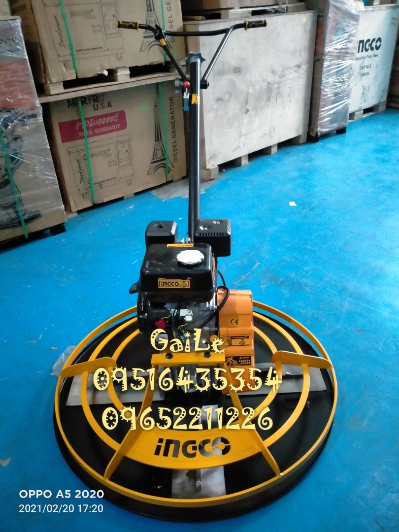 INGCO 6.5HP Power Trowel, Commercial & Industrial, Industrial Equipment ...