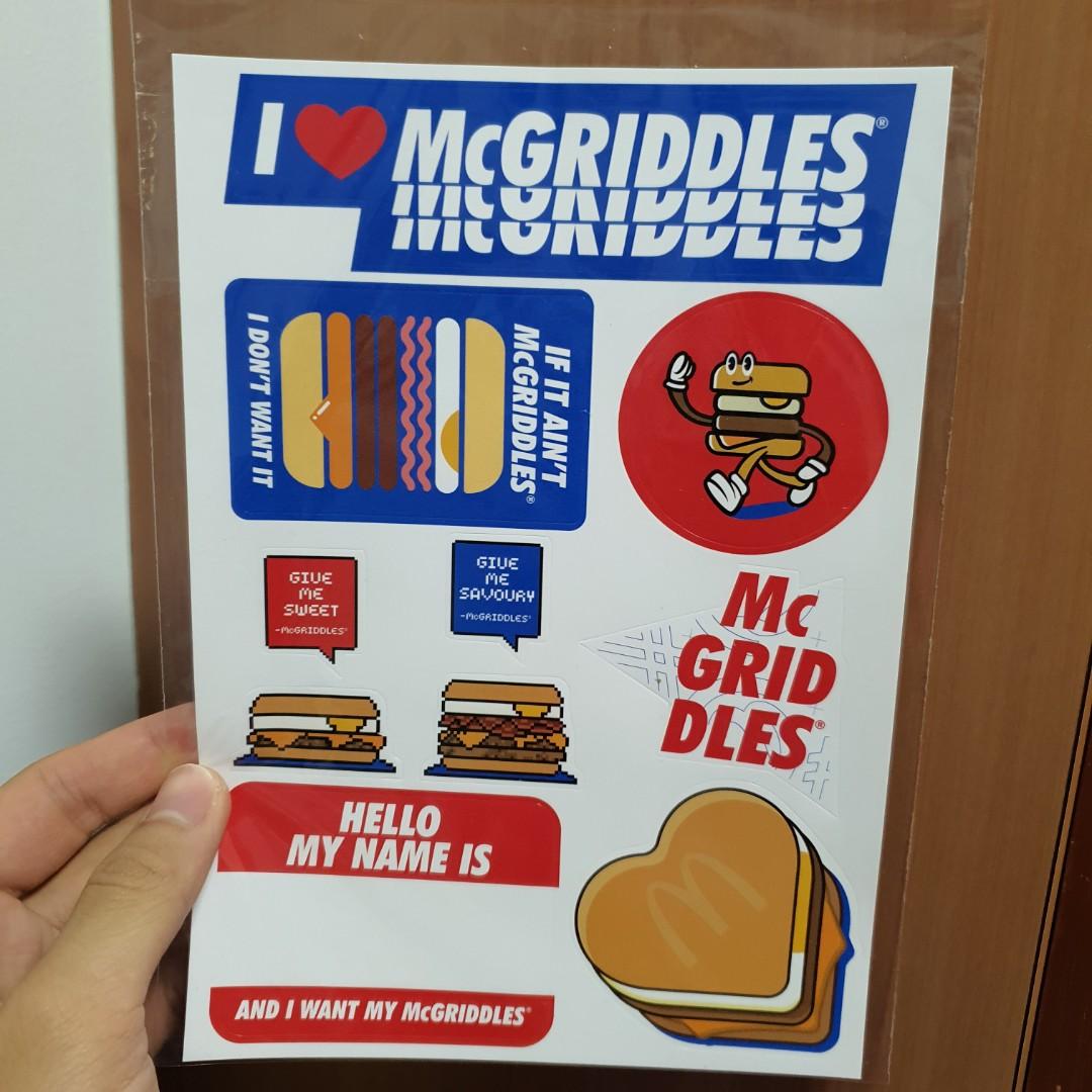 [Limited Edition] McGriddles Sticker Pack, Hobbies & Toys, Stationery ...