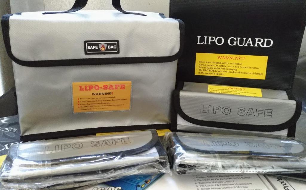 LiPo, Lithium, Battery and Powerbank Charging & Storage Bag, Fireproof ...