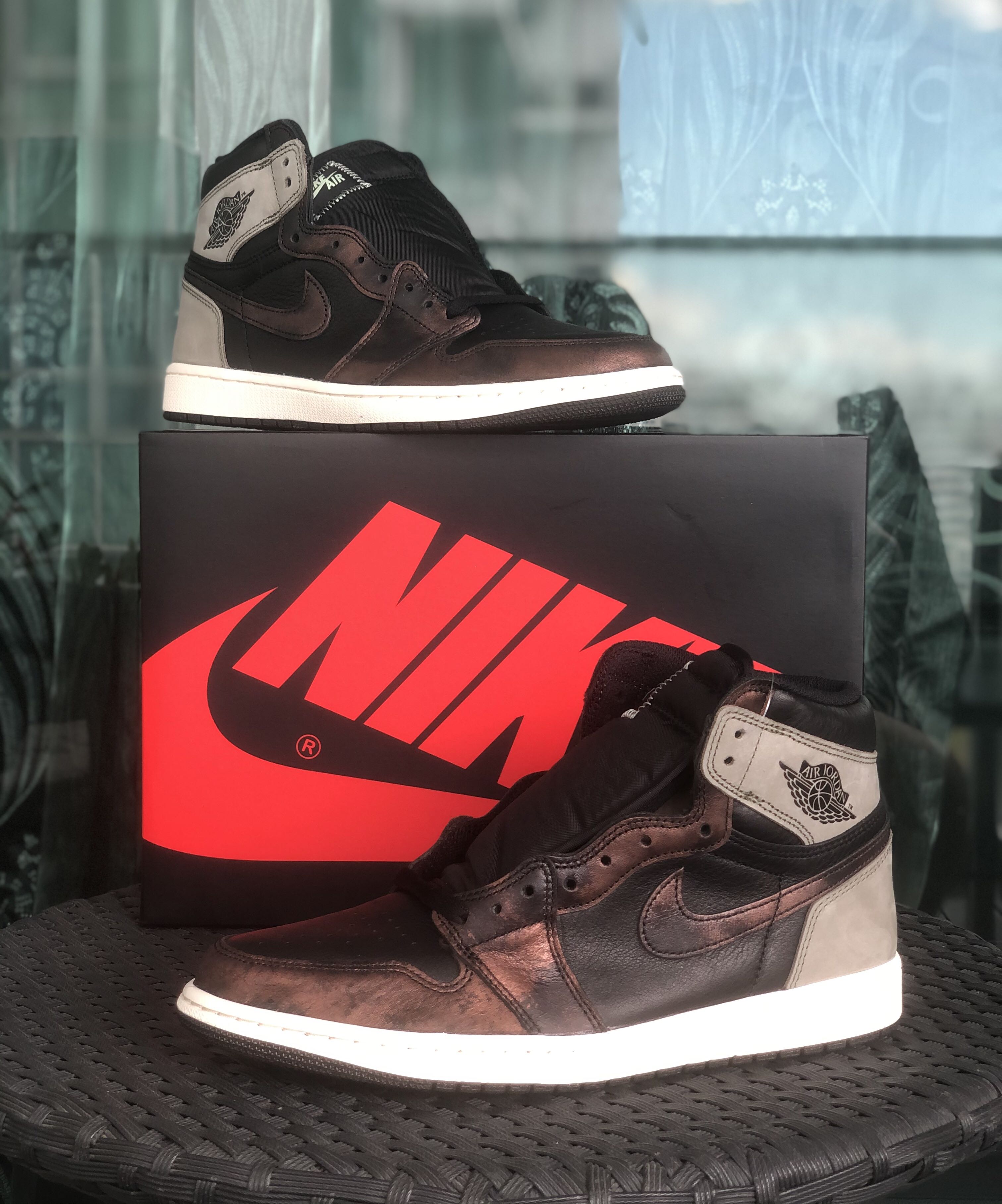 [US10] Nike Air Jordan 1 High Patina Rust Shadow, Men's Fashion ...