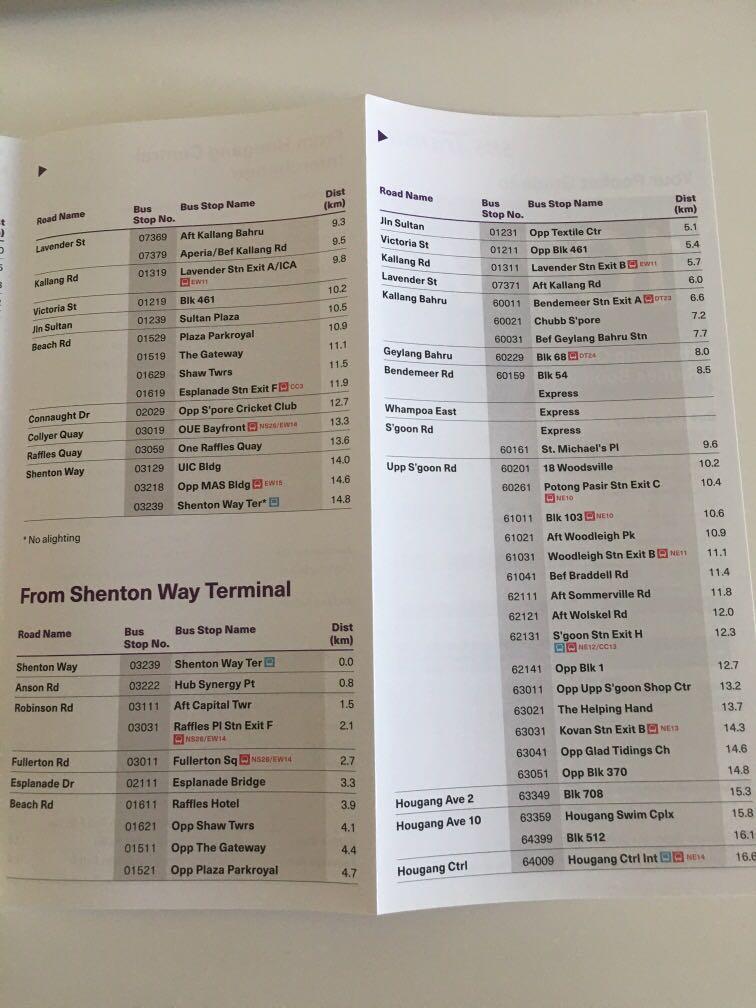 Old Bus Guide of SBS Transit Service 107 & 107M , Hobbies & Toys ...