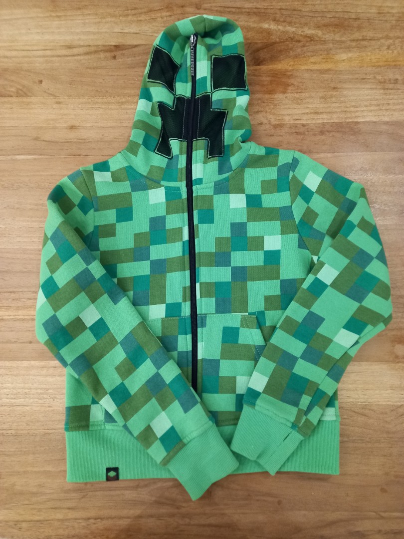 Original Minecraft Creeper Hoodie, Babies & Kids, Babies & Kids Fashion ...