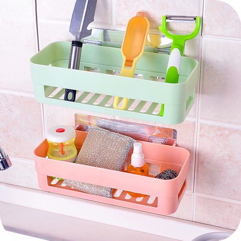 Plastic Shelf Toiletries Storage Rack, Furniture & Home Living, Home ...