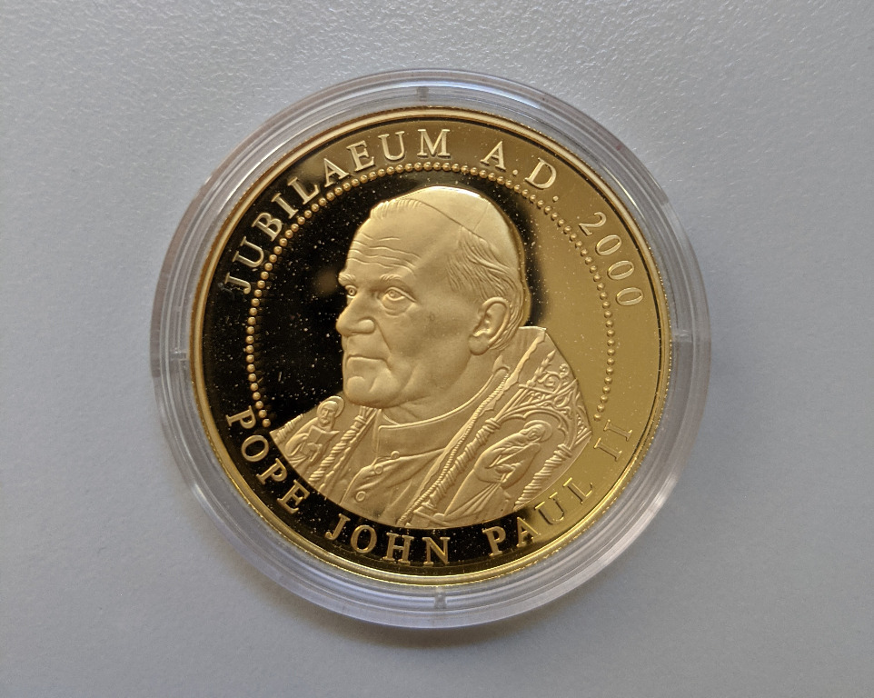 Pope John Paul II Gold Coin Proof 1 oz, Hobbies & Toys, Memorabilia ...