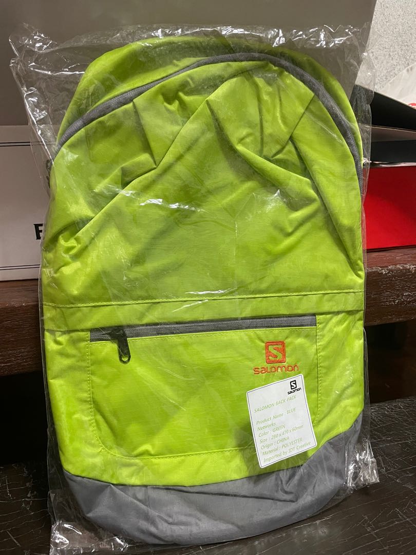Salomon Backpack - Light Green, Men's Fashion, Bags, Backpacks on Carousell