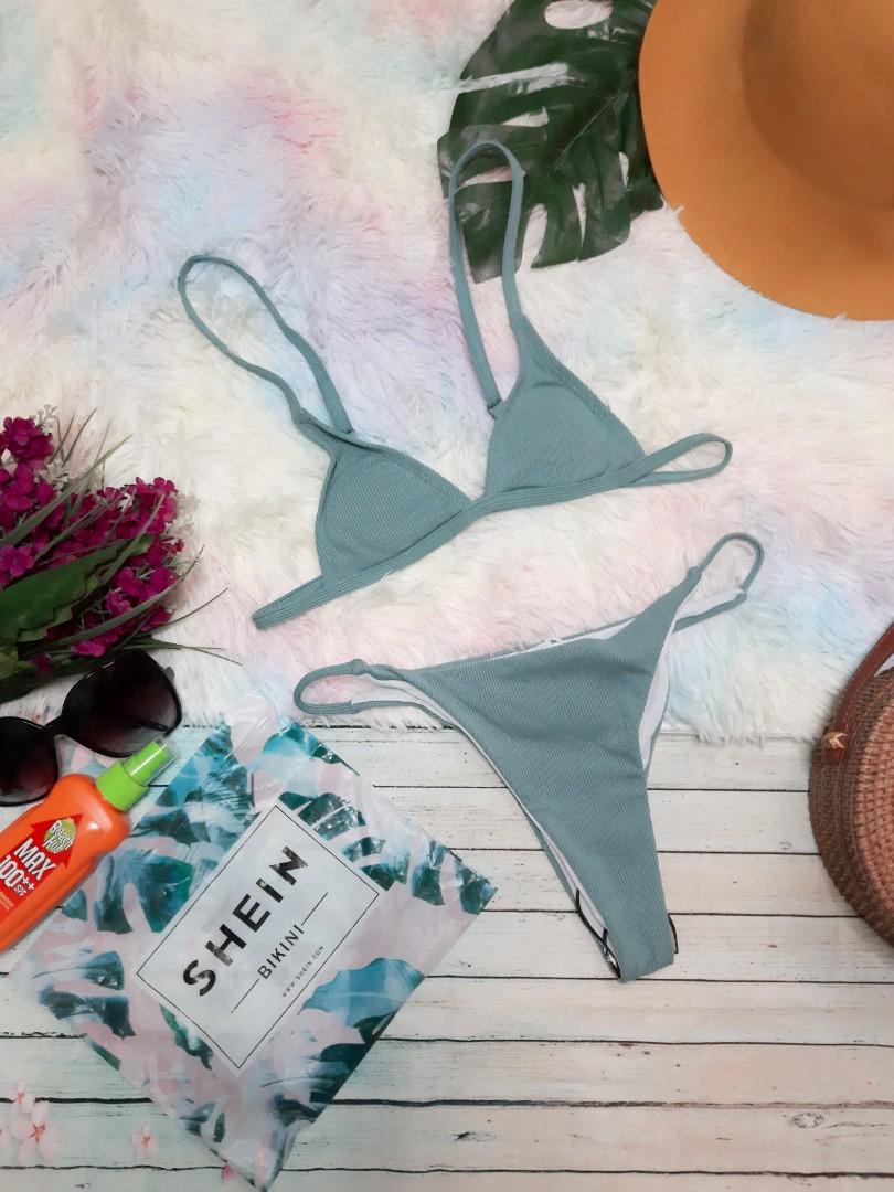Shein Triangle Cut String bikini, Women's Fashion, Swimwear, Bikinis ...